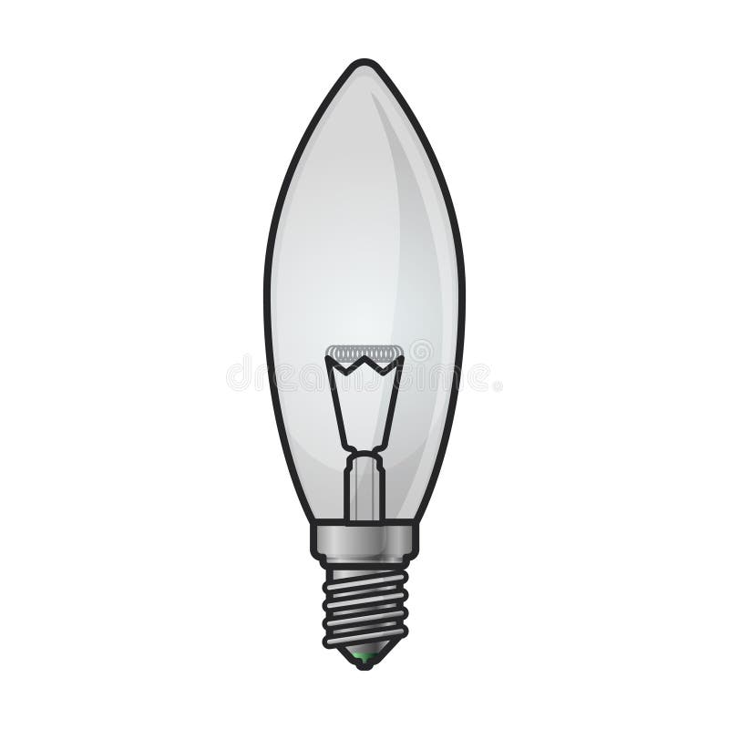 Halogen Bulb Vector Icon. Line Vector Icon Isolated on White Background ...