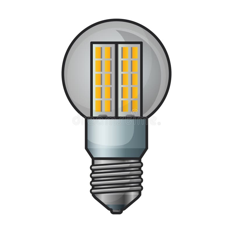 Halogen Bulb Vector Icon. Line Vector Icon Isolated on White Background ...