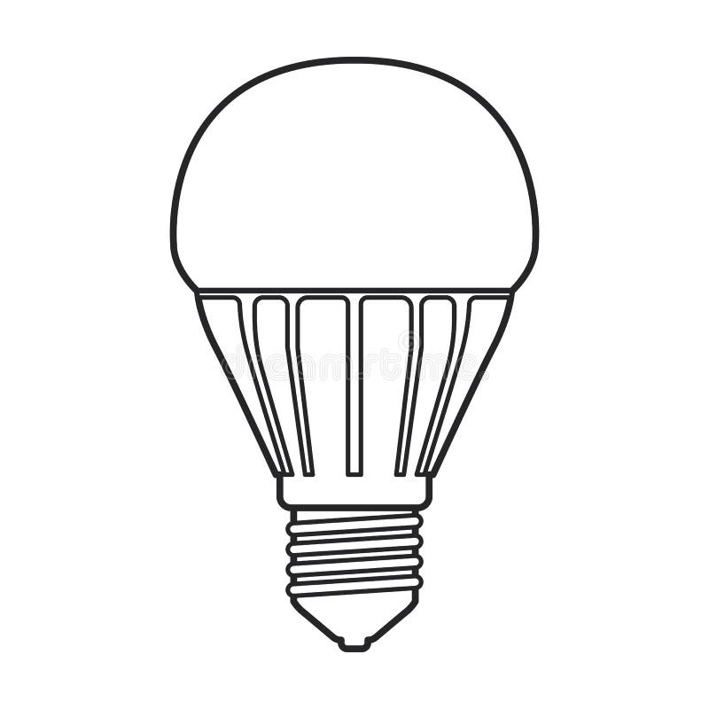 Halogen Bulb Vector Icon. Realistic Vector Icon Isolated on White ...