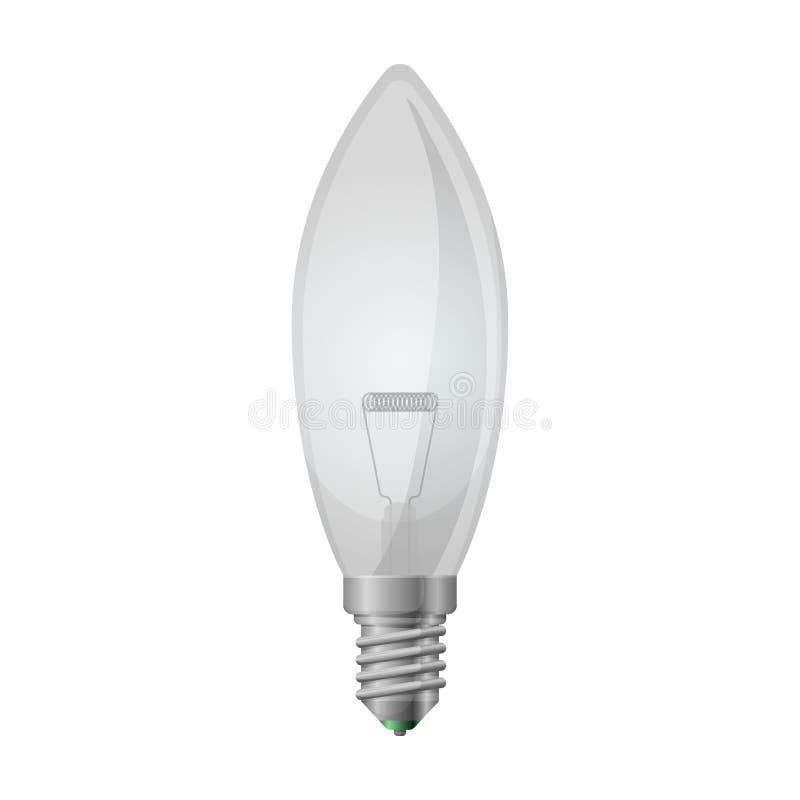 Halogen Bulb Vector Icon. Realistic Vector Icon Isolated on White ...