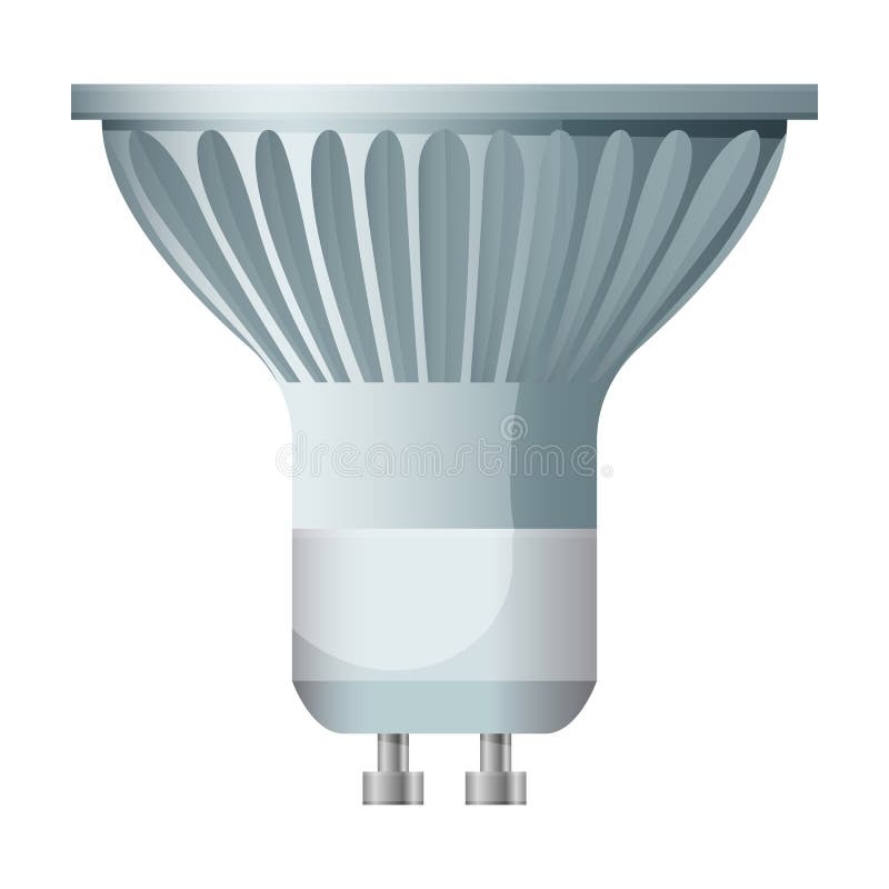 Halogen Bulb Vector Icon. Realistic Vector Icon Isolated on White ...