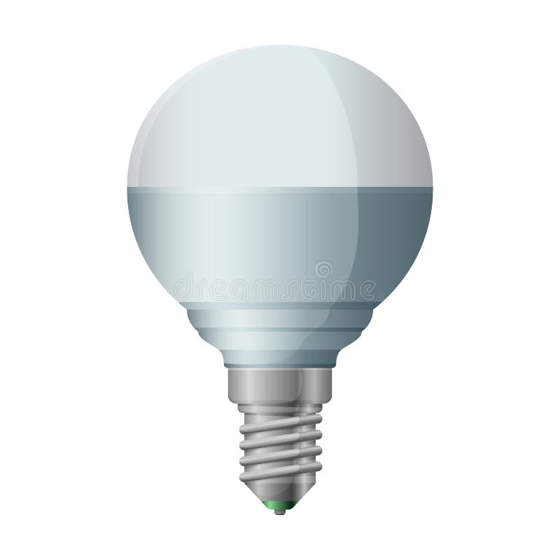 Halogen Bulb Vector Icon. Realistic Vector Icon Isolated on White ...