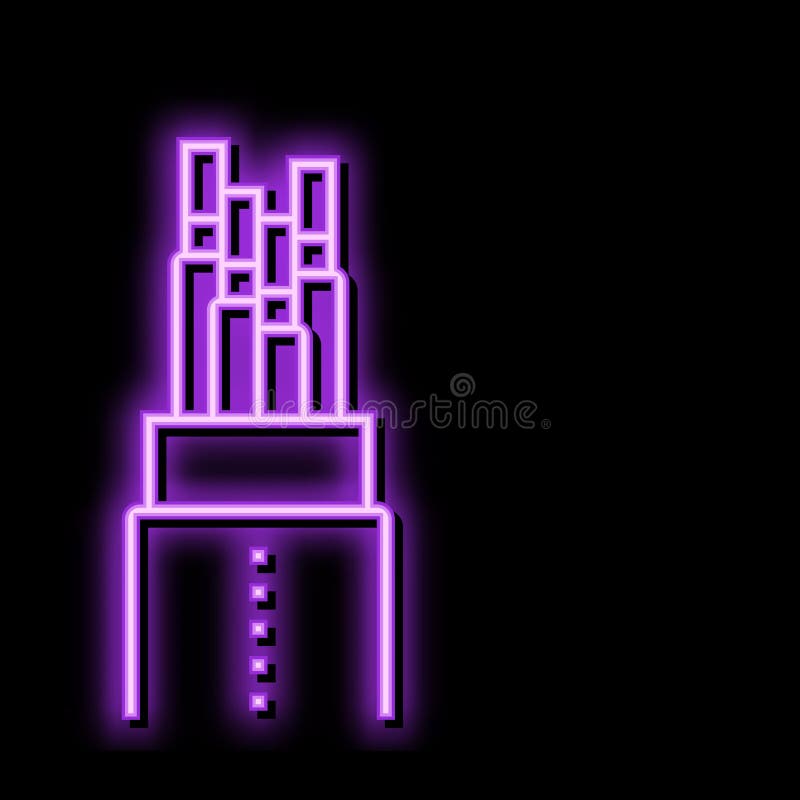 Halogen Free Flame Retardant Cable Neon Glow Icon Illustration Stock ...