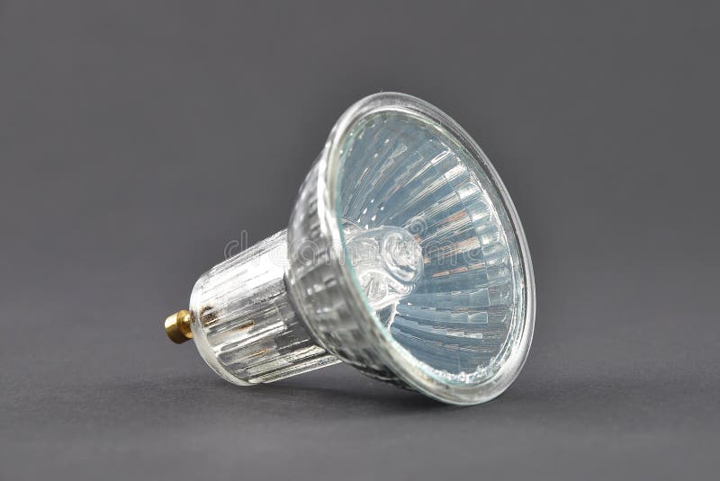 Halogen Lamp on Black Background Stock Image - Image of halogen ...