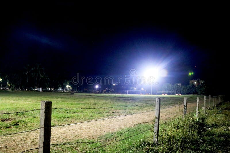 Halogen Lamp Glowing on Pole Stock Image - Image of twin, electric ...