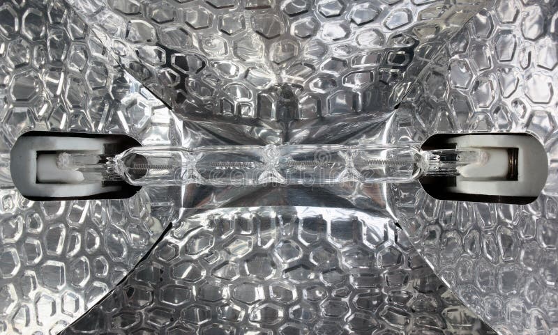 Halogen Lamp with Metal Reflector Stock Image - Image of electrical ...