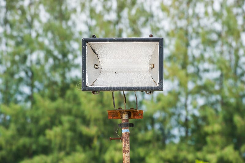 Outdoor Halogen Security Light Stock Photo - Image of outdoor, light ...