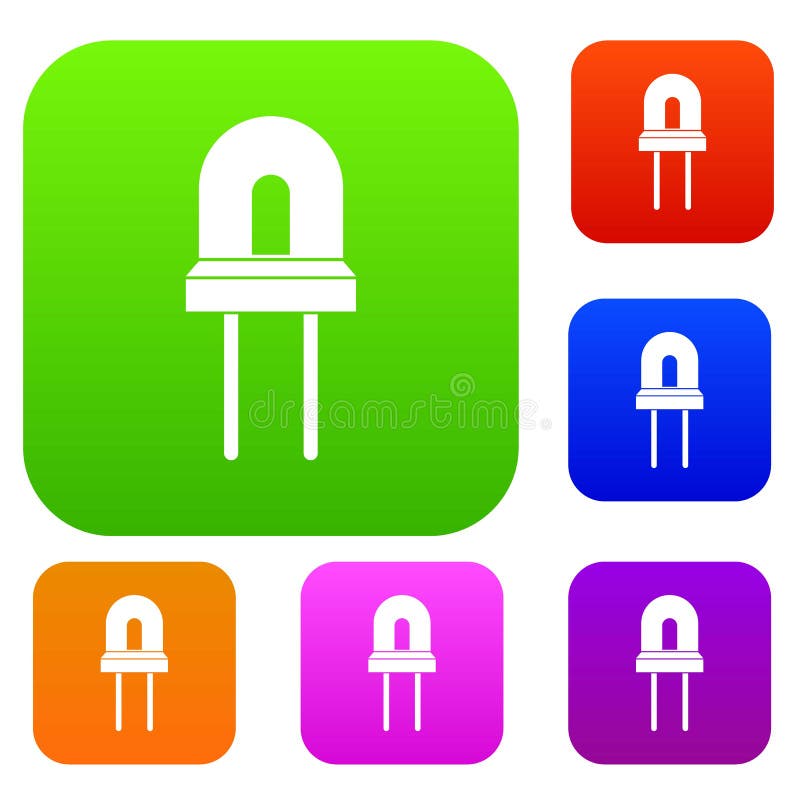 Halogen Lamp Set Collection Stock Vector - Illustration of halogen ...