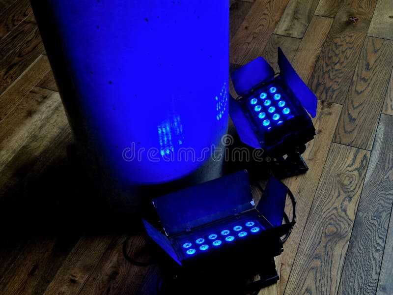 Halogen Led Lighting Technology. a Column and a Ceiling Made of a ...