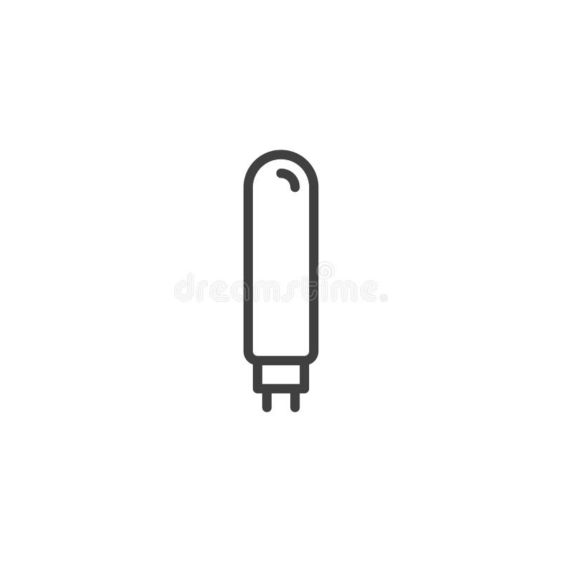 Halogen Light Bulb Line Icon Stock Vector - Illustration of logo ...