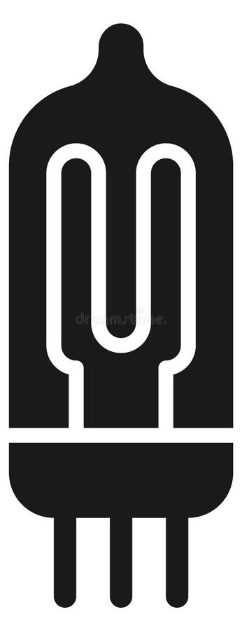 Halogen Light Icon. Capsule Lamp Black Symbol Stock Vector ...