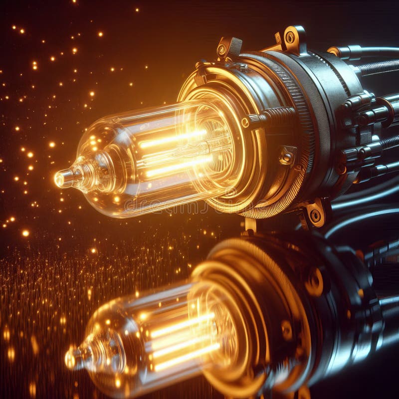 Halogen Light a Type of Incandescent Light that Uses Halogen Ga Stock ...