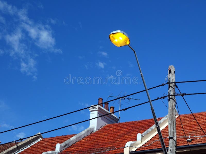 Halogen Street Light stock image. Image of blue, street - 47870719