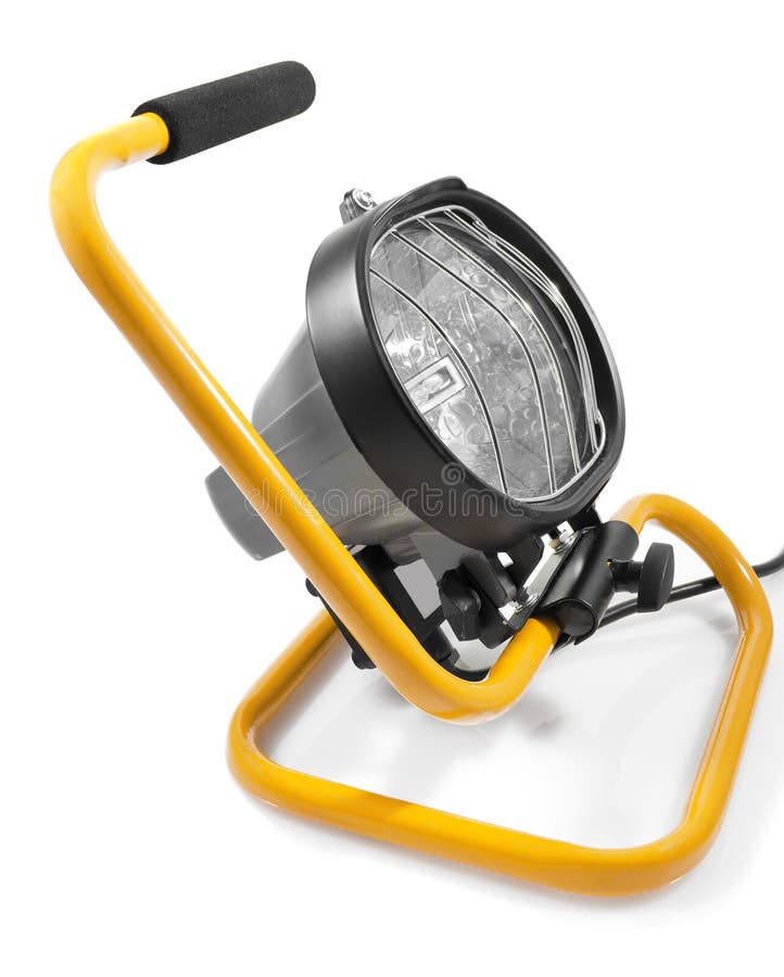Halogen Work Light on a White Background Stock Photo - Image of design ...