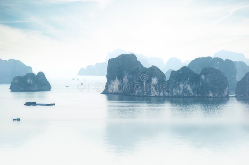 Halong Bay Vietnam. Ha Long Bay View Stock Image - Image of limestone ...