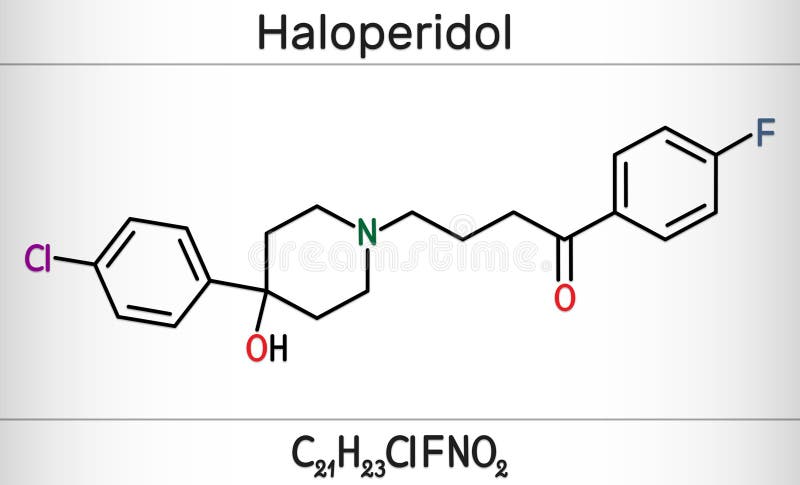 Haloperidol Molecule, is Antipsychotic Medication. Structural Chemical ...