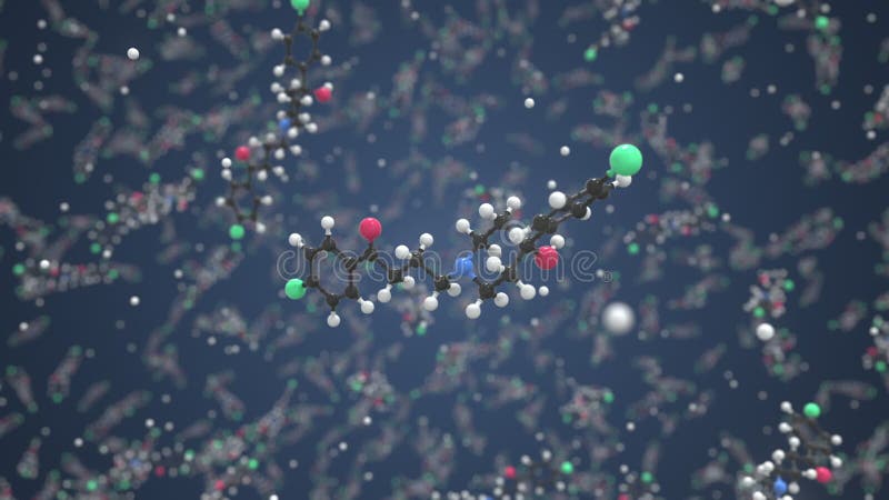 Haloperidol Molecule. Molecular Model. Looping Seamless 3d Animation ... Haloperidol Molecule. Molecular Model. Looping Seamless 3d Animation ...