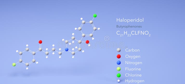 Haloperidol Molecule, Molecular Structures, Haldol, 3d Model ...
