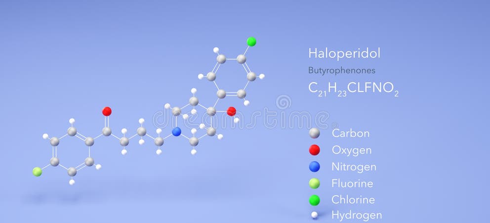 Haloperidol Molecule, Molecular Structures, Haldol, 3d Model ...