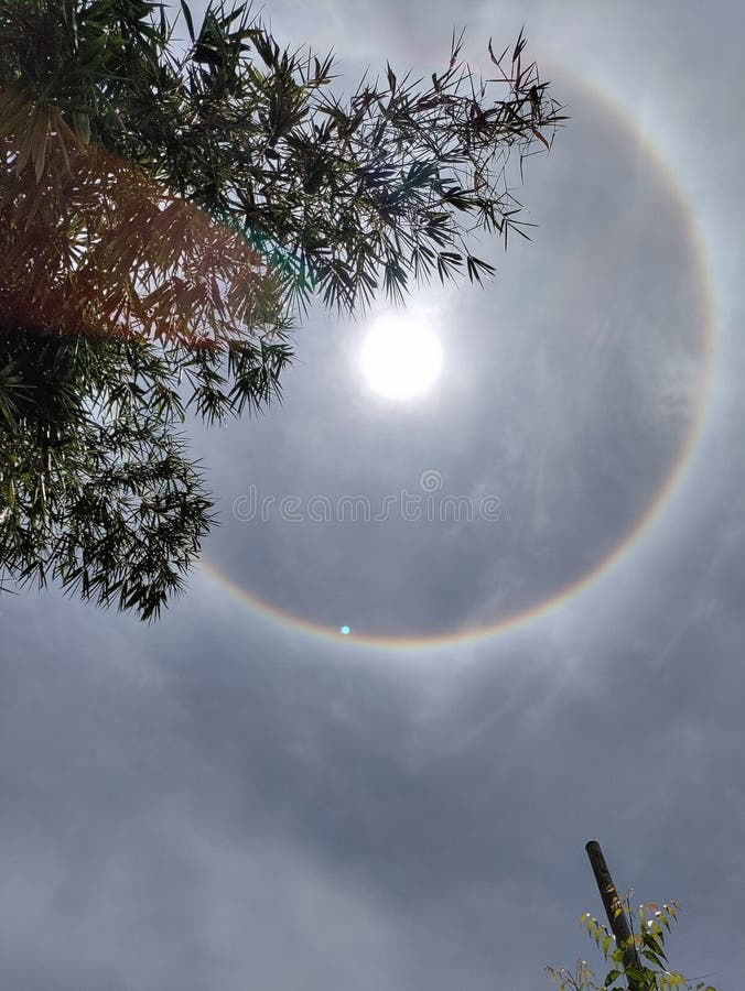 Halos Around the Sun at the Midday Stock Photo - Image of darkness ...