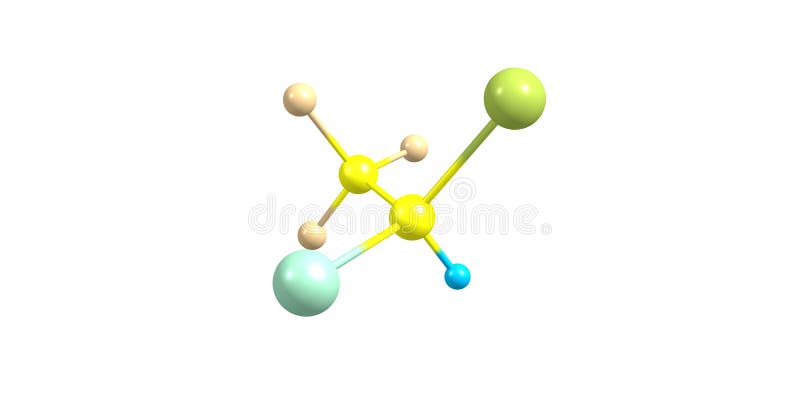 Halothane Molecular Structure Isolated On Black Stock Illustration ...