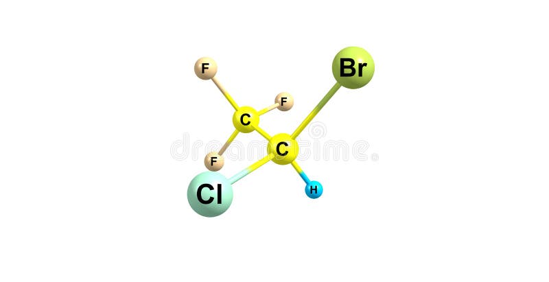 Halothane General Anesthetic Drug Molecule. Structural Chemical Formula ...