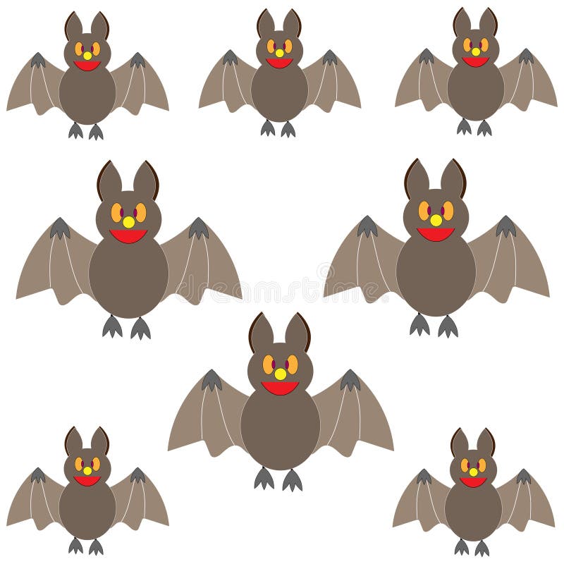 Cartoon Image of a Group of Bats. Stock Vector - Illustration of fear ...