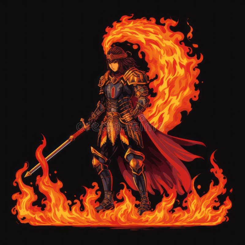 Halphas Character Design in a 16-bit Fire Emblem Style Stock ...