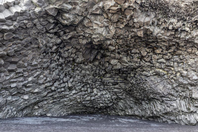 Halsanefshellir Cave Made of Basalt Columns on Reynisfjara Black Sand ...