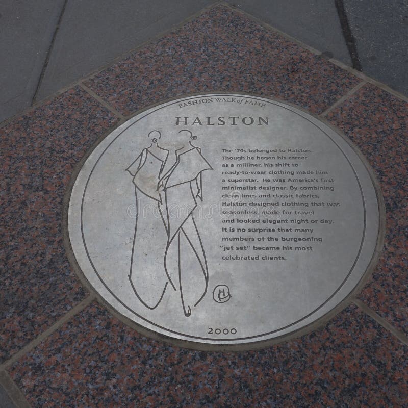 Halston Plaque editorial photography. Image of york, halston - 38083942