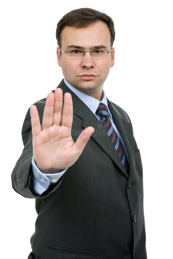 Halt stock image. Image of businessman, business, hand - 7342233