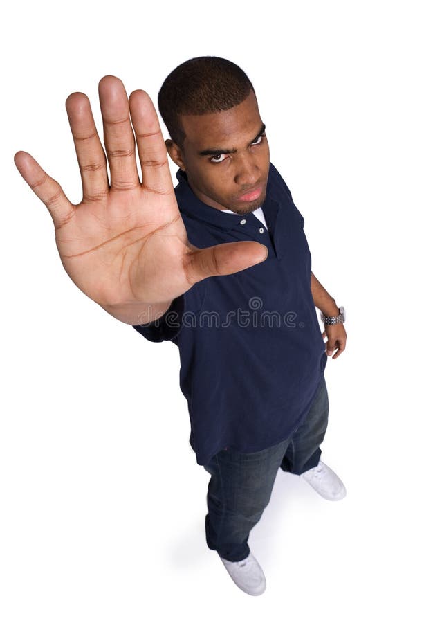 Halt, Back Off! stock image. Image of character, male, background - 587775