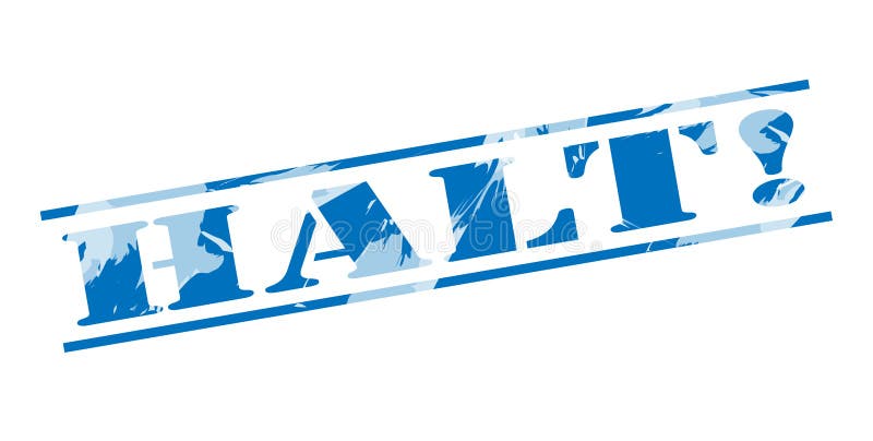 Halt blue stamp stock illustration. Illustration of halt - 98291735