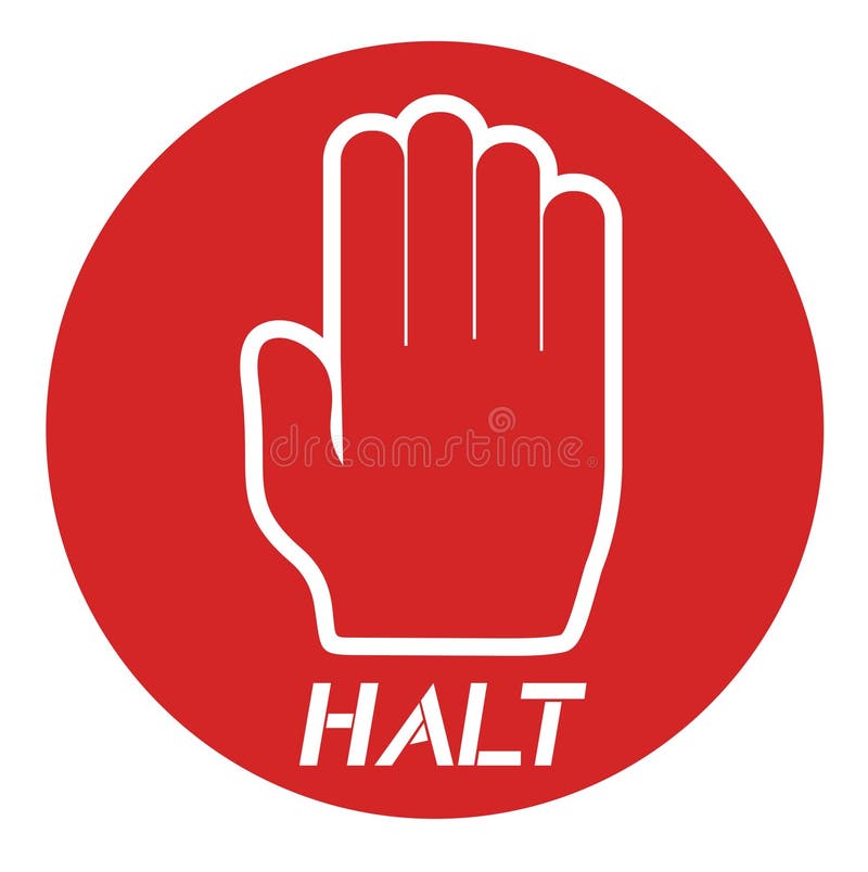Halt Stock Illustrations – 8,060 Halt Stock Illustrations, Vectors ...