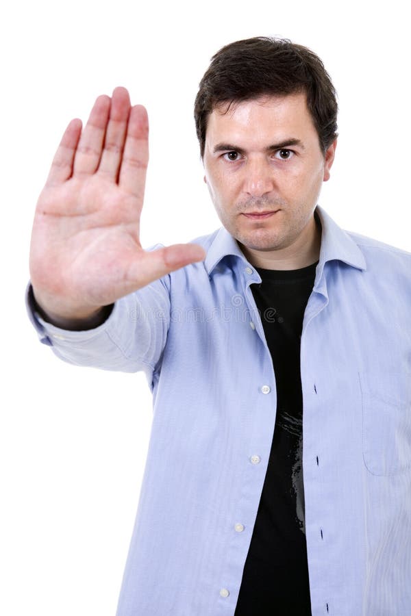 Halt stock photo. Image of portrait, hand, friendly, hold - 7554416