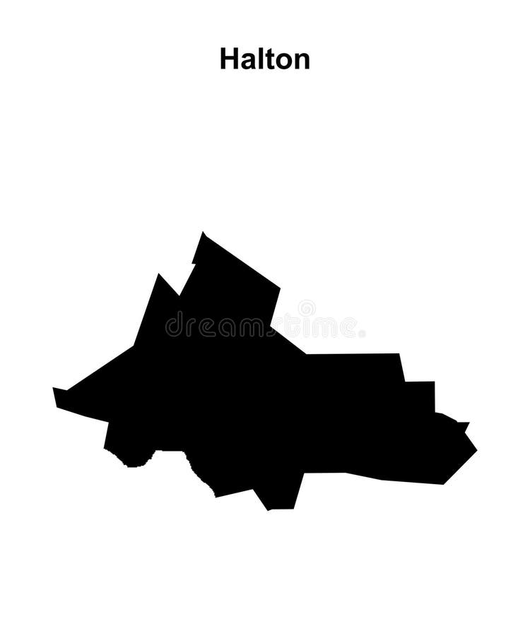Halton outline map stock vector. Illustration of english - 360362288