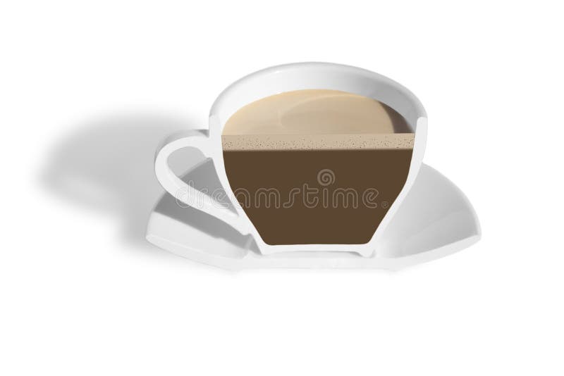 Halv kopp kaffe. fotografering för bildbyråer. Bild av kafé - 37507173