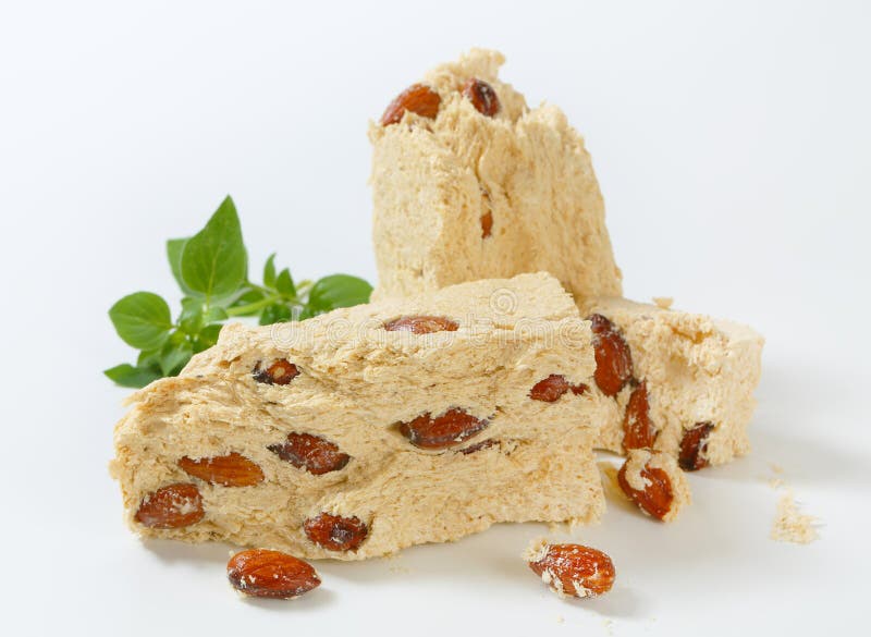 Halva with almonds stock image. Image of helva, halvah - 56896941