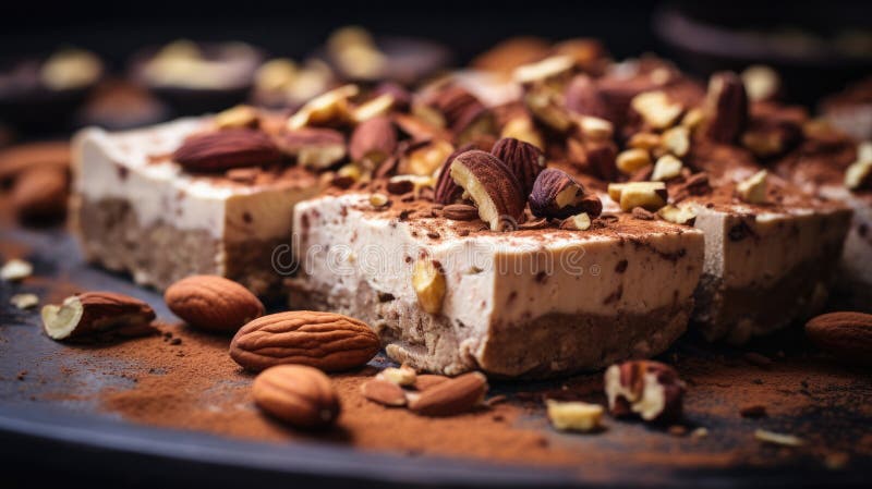 Halva: Artistic Close-up Capturing the Texture of Halva with Nut Pieces ...
