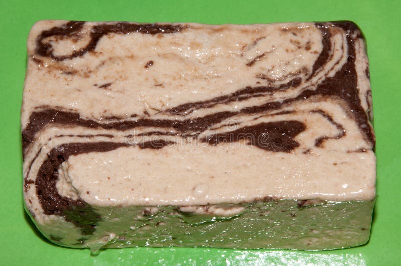Halva with Chocolate on the Green Plate Stock Photo - Image of halua ...