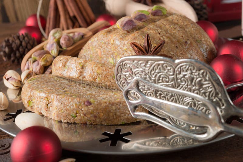 Halva stock image. Image of plate, halwa, pistachios - 34363859
