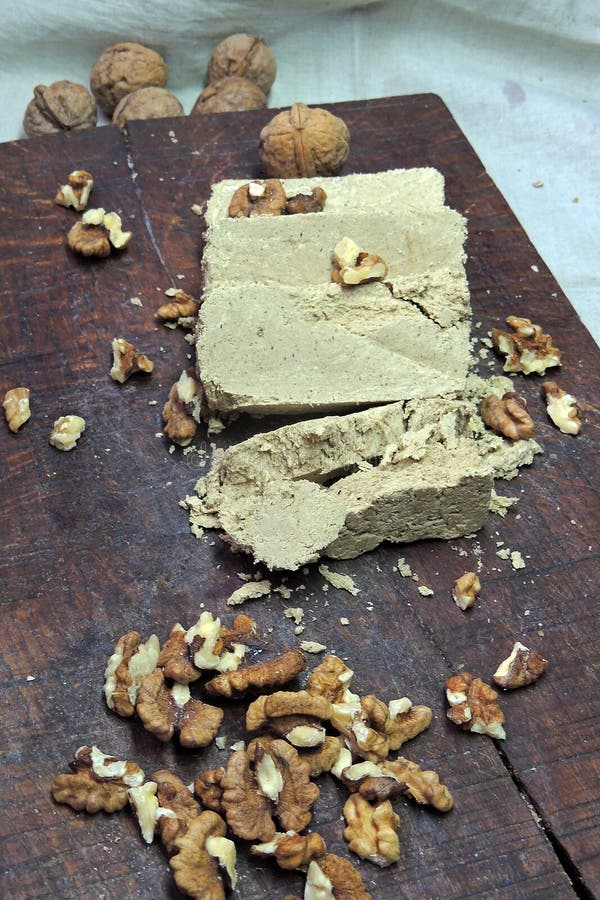 Halva and nuts stock image. Image of greek, organic, kitchen - 81094053