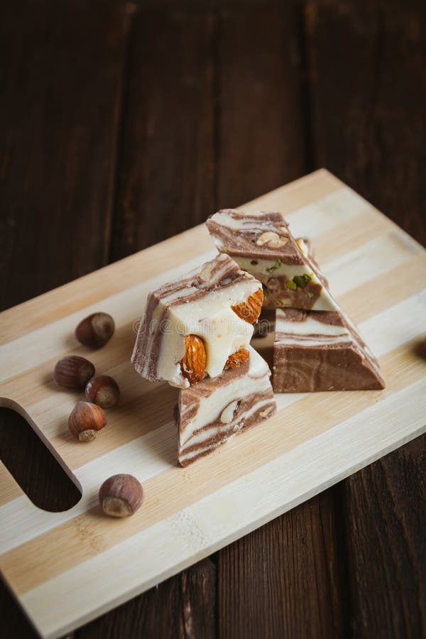 Halvah on a Brown Background Stock Image - Image of halva, cake: 72160221