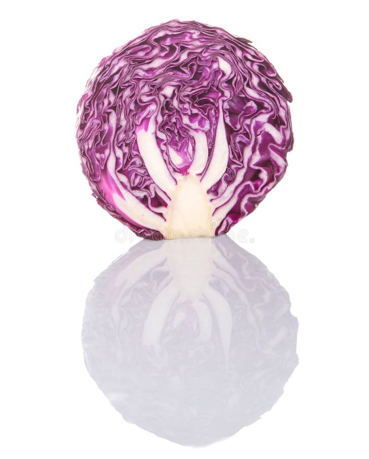 Halve Besnoeiings Rode Kool I Stock Afbeelding - Image of salade ...