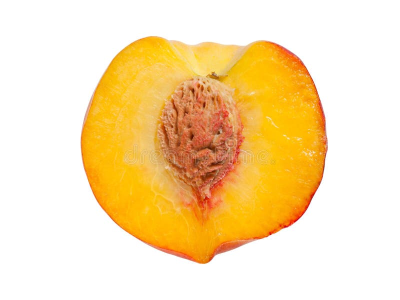 Halve perzik stock afbeelding. Image of vrucht, besnoeiing - 1221167