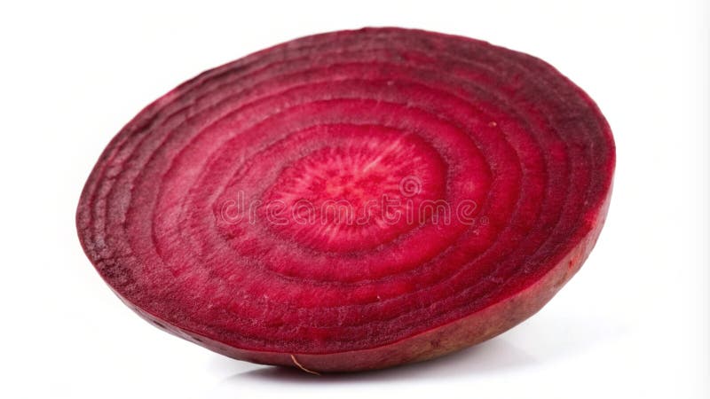 A Halved Beetroot with Its Vibrant Red Interior and Concentric Rings ...