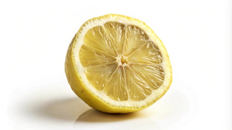 A Halved Lemon with a White Background Stock Photo - Image of abstract ...