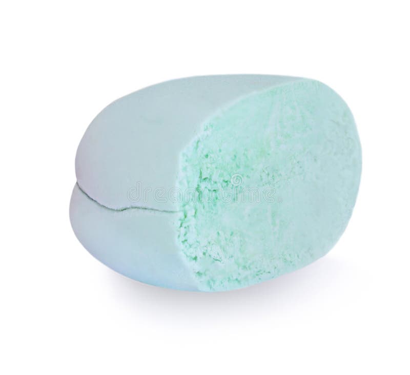 Halved Marshmallow Piece Isolated on White Background. Merengue ...