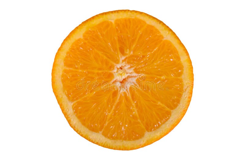 Halved Orange Fruit Isolated on a White Background Stock Image - Image ...