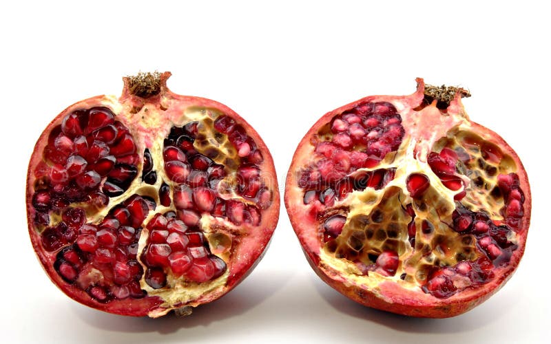 Pomegranate Split Open stock image. Image of blue, juice - 46571